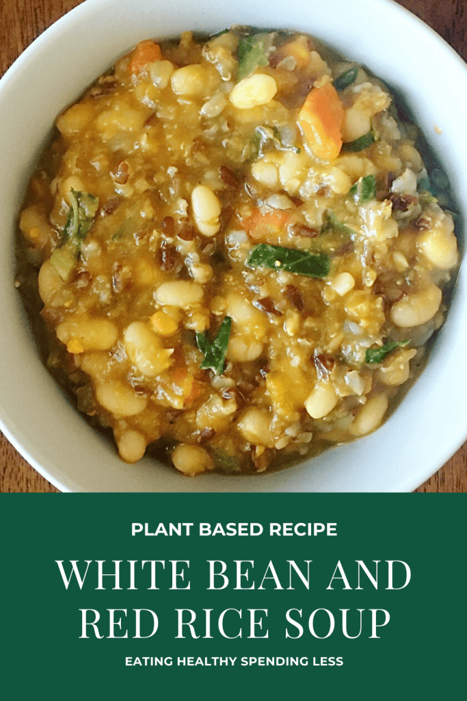 White Bean and Red Rice Soup (Plant-Based) - Homemaker On A Budget
